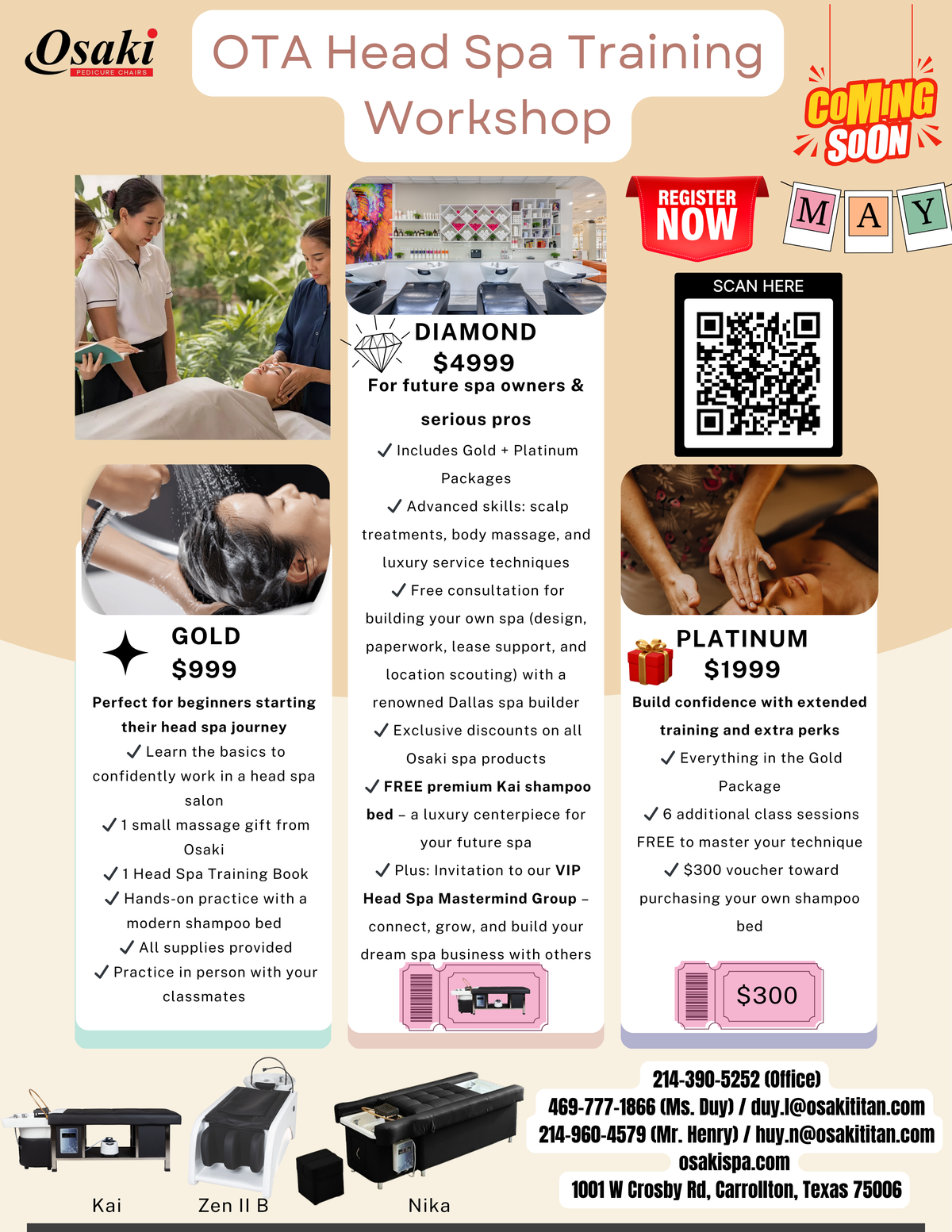 OTA HEAD SPA TRAINING WORKSHOP — Osaki Spa